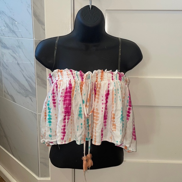 Gianni Bini | Tops | Gianni Bini Womens Palm Leaf Strapless Tube Top ...